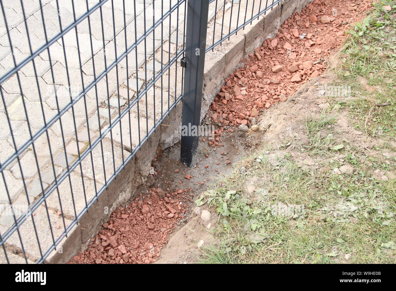 build new garden fence Stock Photo - Alamy