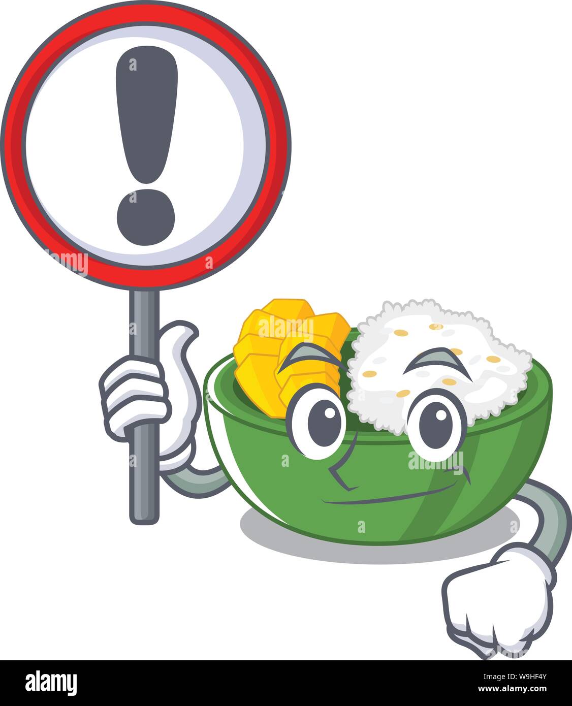 With sign mango sticky rice isolated the character Stock Vector Image ...