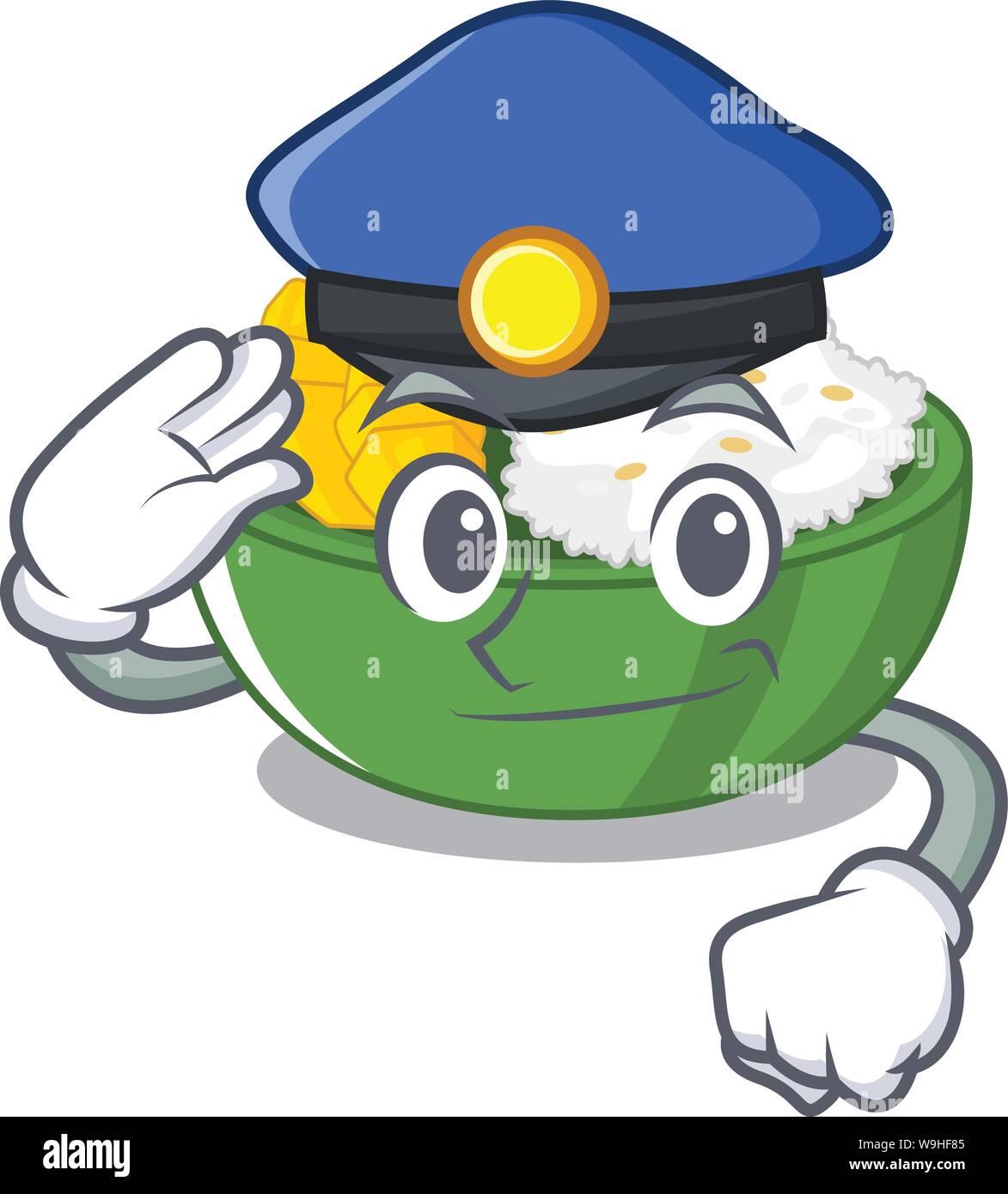 Police mango sticky rice isolated the character Stock Vector Image ...