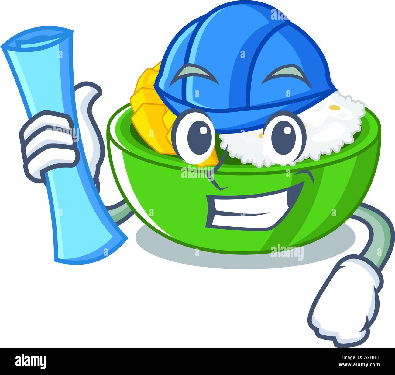 Architect mango sticky rice in cartoon plate Stock Vector Image & Art ...