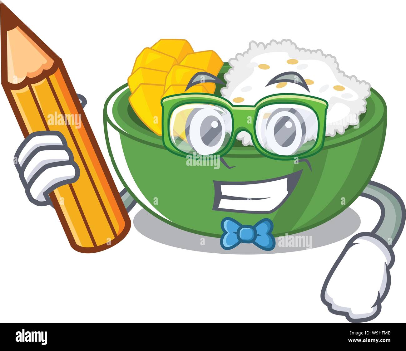 Student mango sticky rice in cartoon plate Stock Vector Image & Art - Alamy