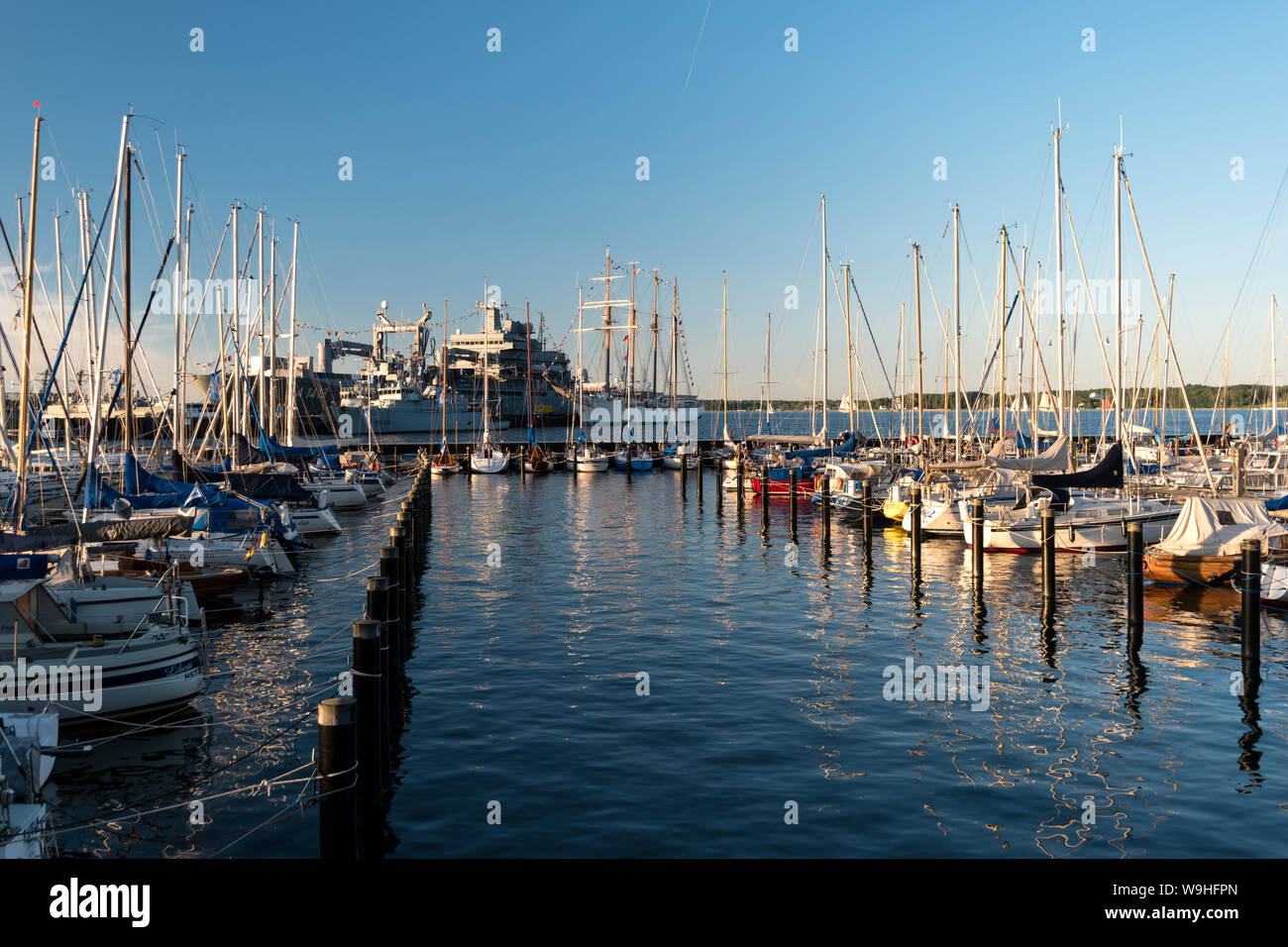 KIEL, GERMANY - JUNE 22, 2019: During the Kieler Woche 2019 the Naval ...