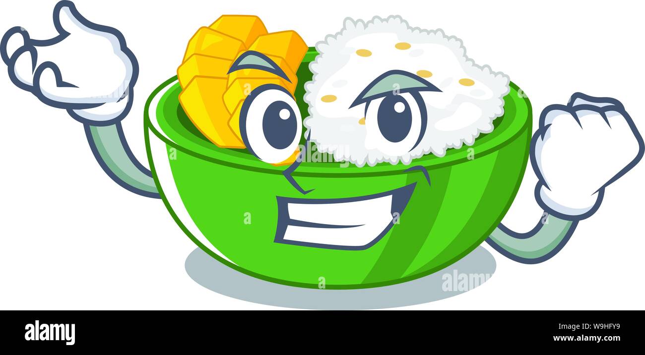 Successful mango sticky rice in cartoon plate Stock Vector Image & Art ...