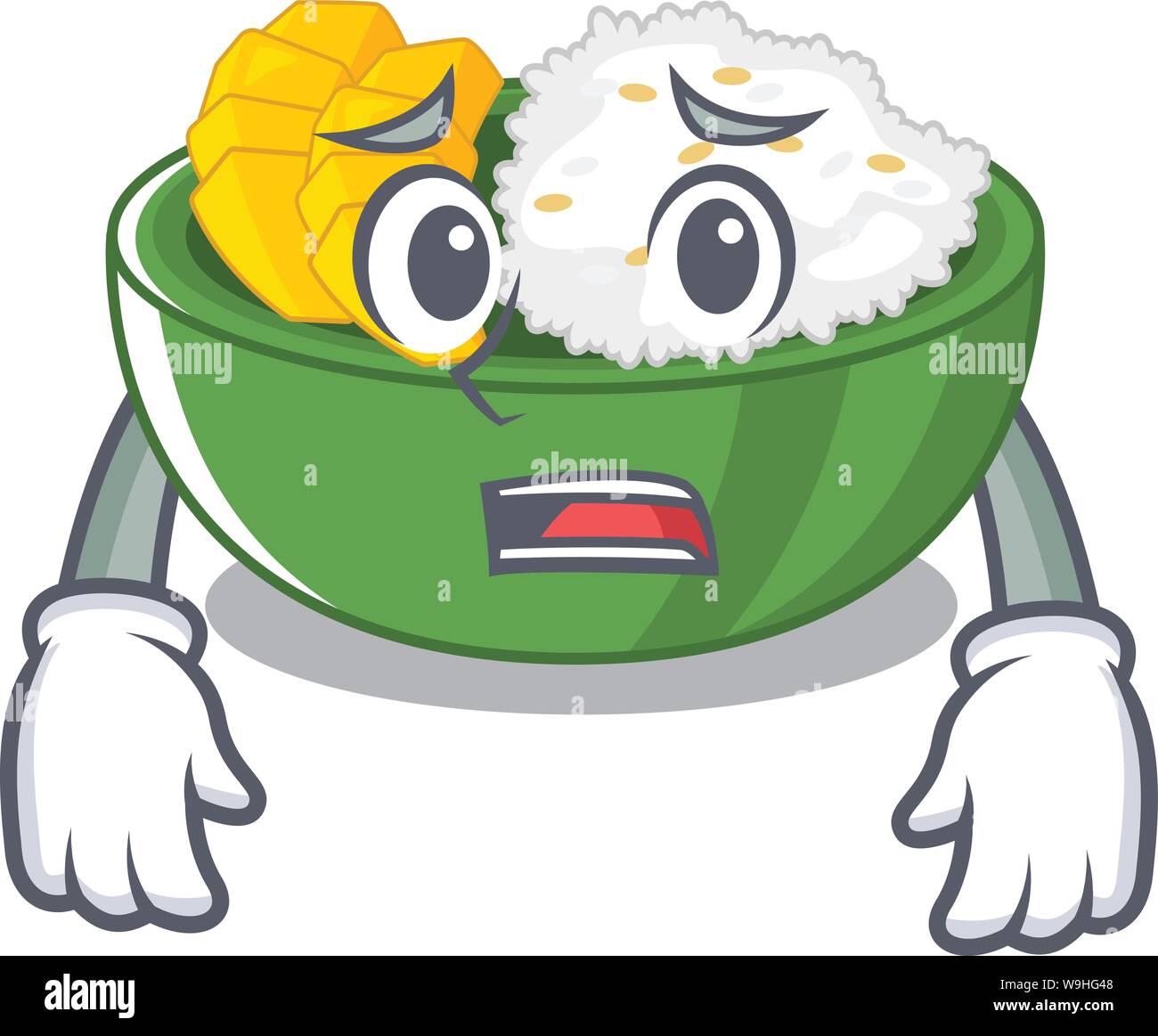 Afraid mango sticky rice in the cartoon Stock Vector Image & Art - Alamy