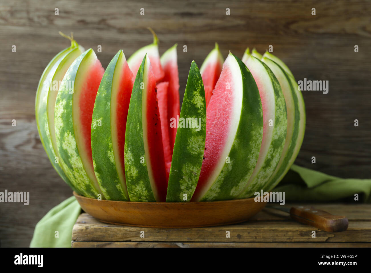 organic ripe sweet watermelon for dessert Stock Photo - Alamy