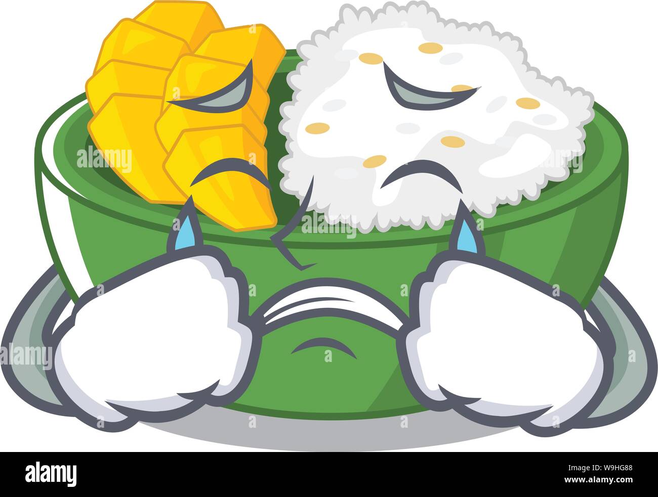Crying mango sticky rice in the cartoon Stock Vector Image & Art - Alamy