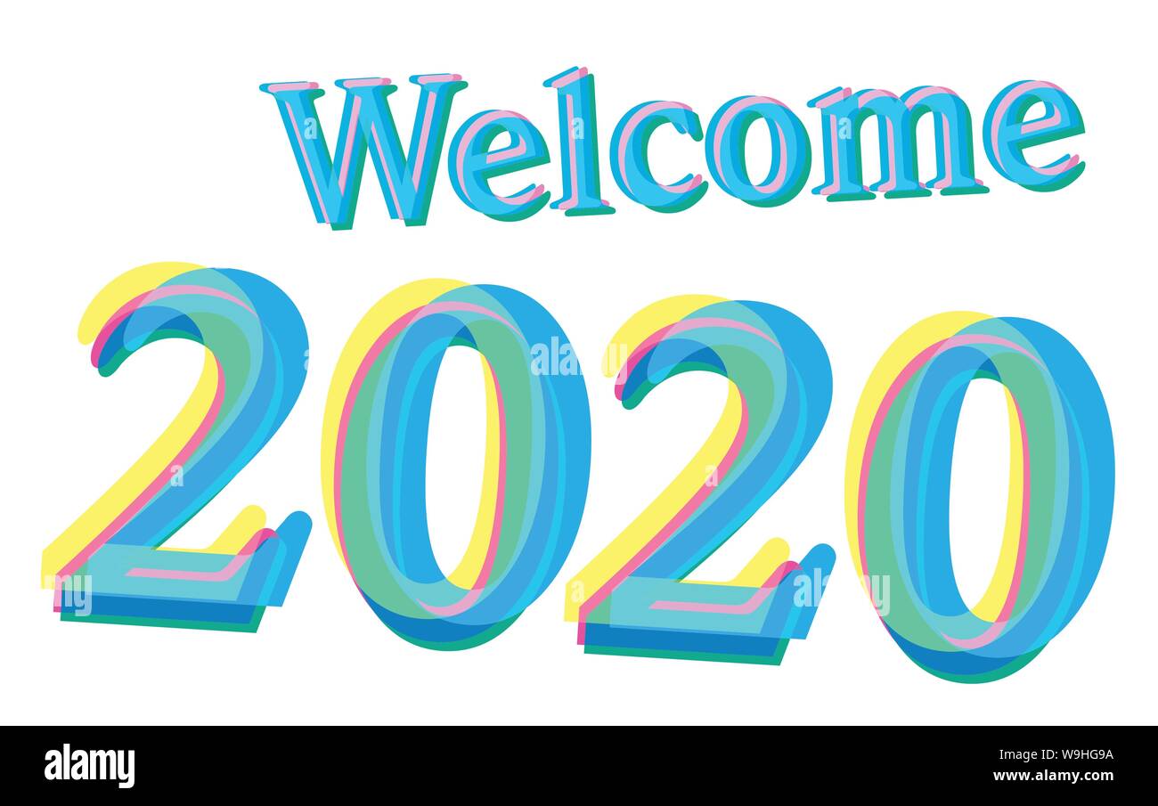 Welcome 2020 illustration vector greeting Stock Vector Image & Art - Alamy