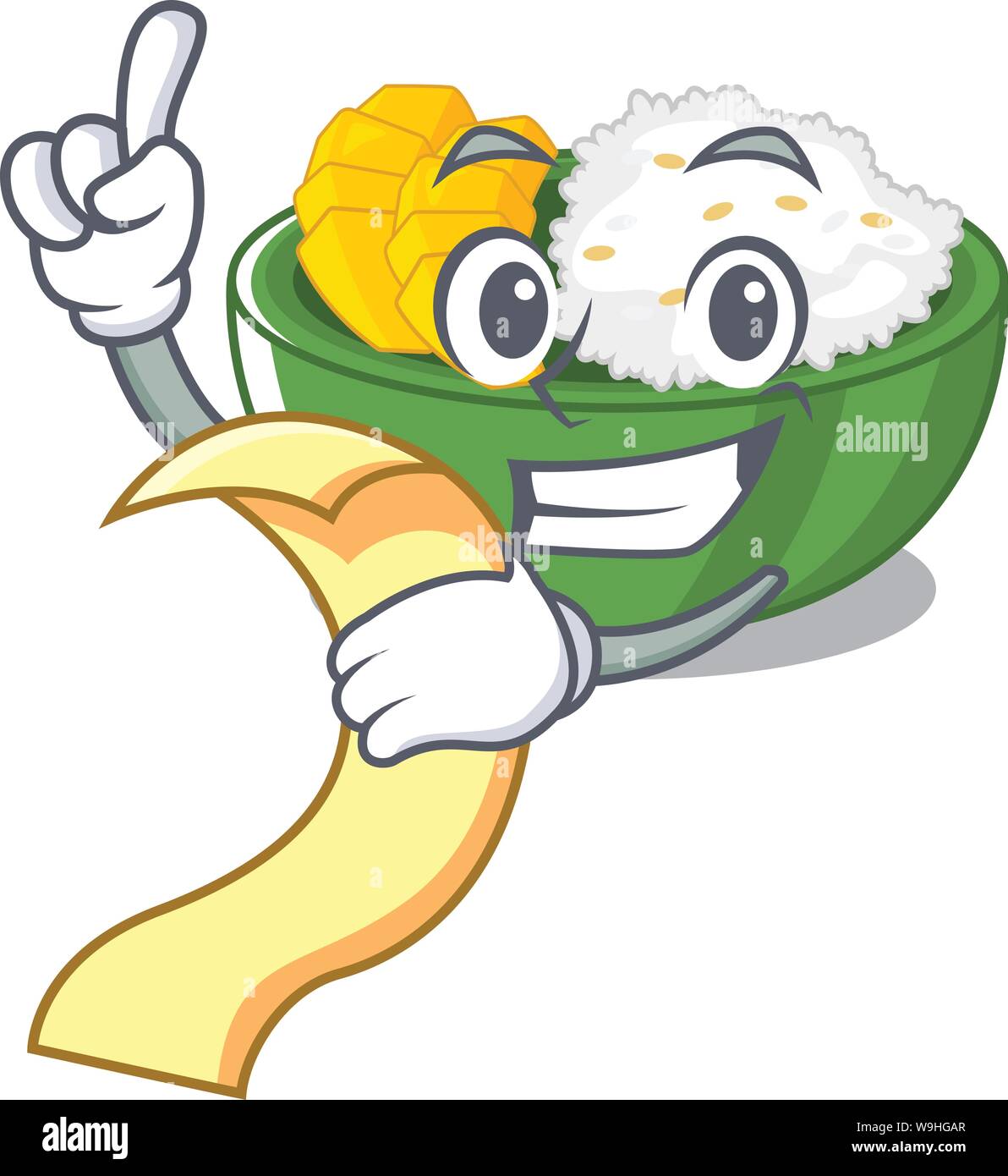 With menu mango sticky rice in the cartoon Stock Vector Image & Art - Alamy