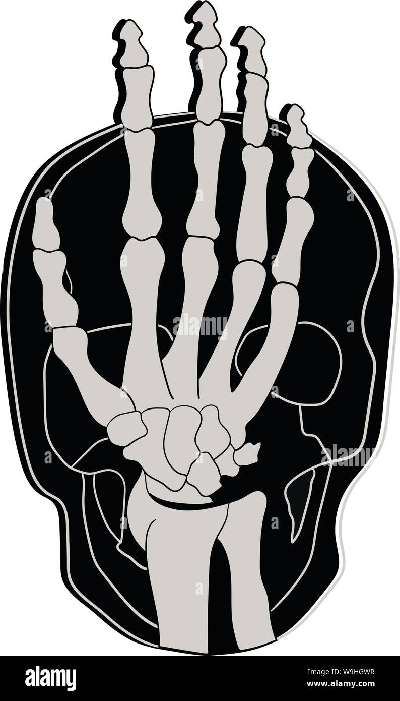 Skull at hand hi-res stock photography and images - Alamy