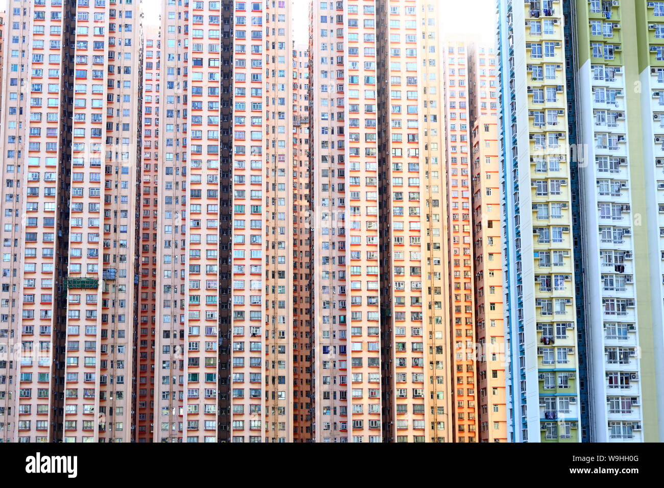 Dense high rise residential apartments in Kowloon, Hong Kong Stock Photo - Alamy