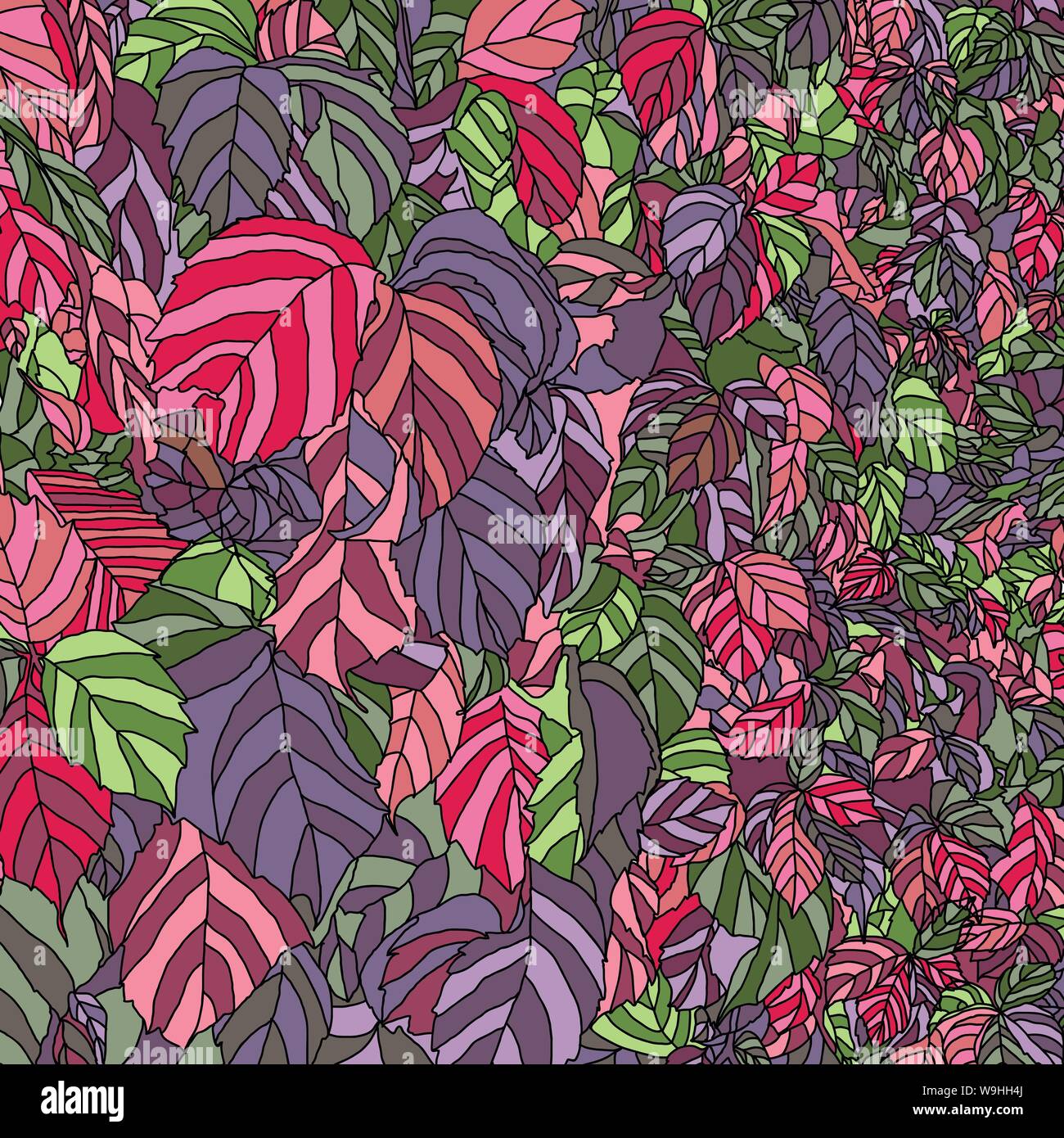 Colorful leaves vector background illustration Stock Vector Image & Art ...
