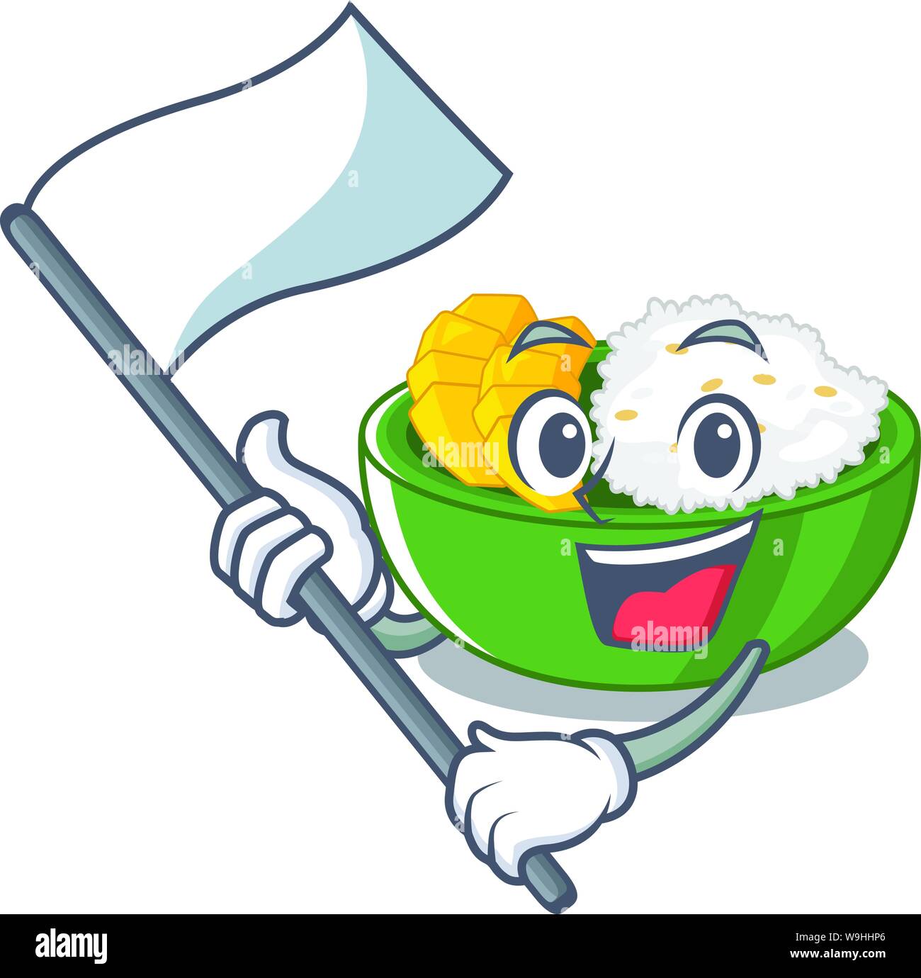 Sticky rice with mango Stock Vector Images - Alamy