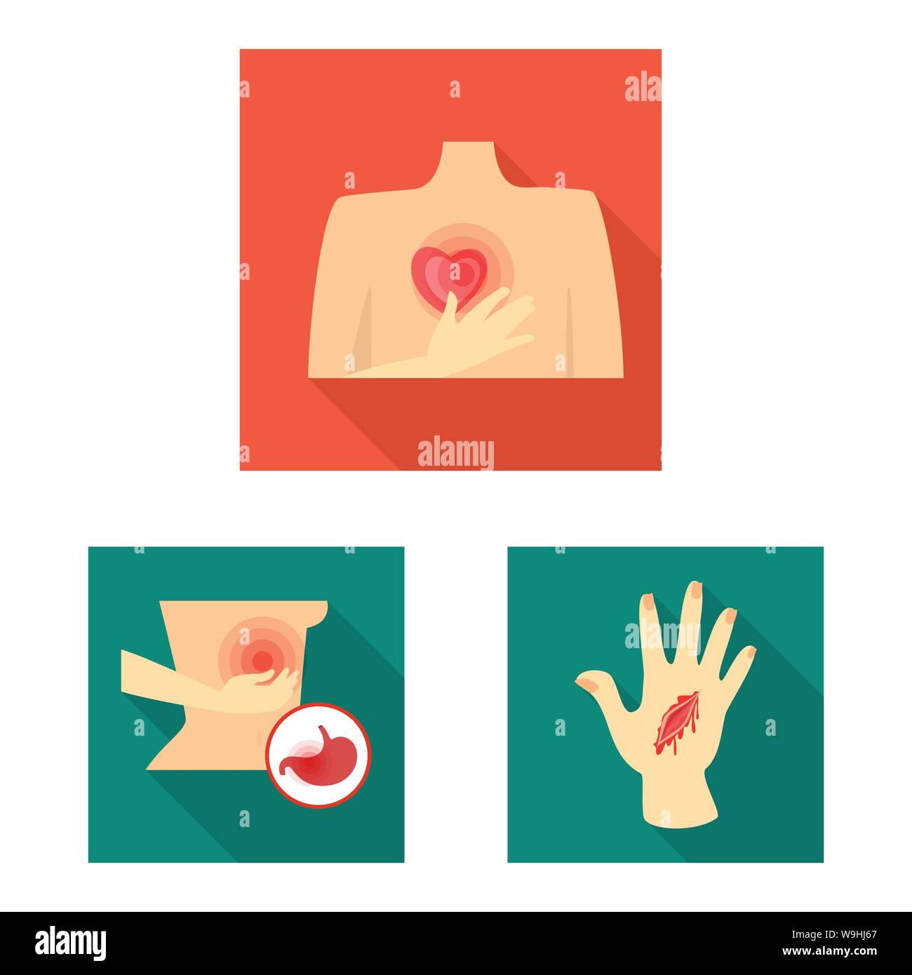 Vector illustration of damage and wound icon. Collection of damage and ...