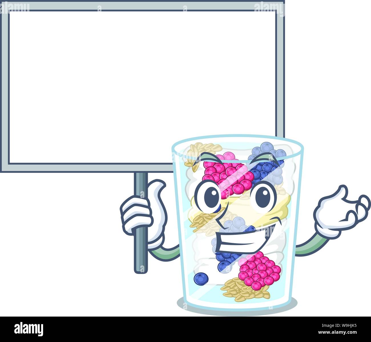Bring board parfait is served in character glas Stock Vector Image ...