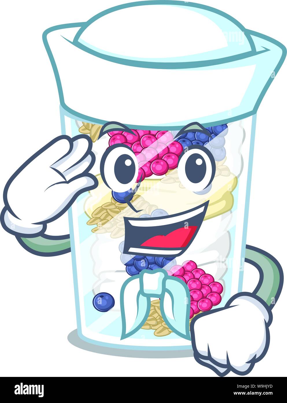 Sailor parfait is served in character glas Stock Vector Image & Art - Alamy