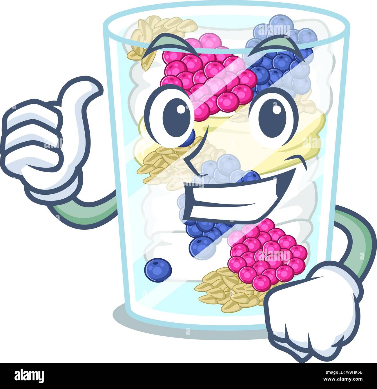 Thumbs up cartoon parfait in the a fridge Stock Vector Image & Art - Alamy