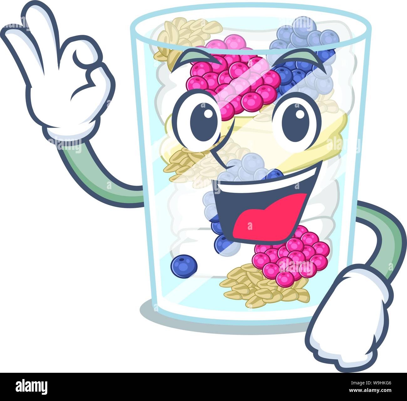 Okay cartoon parfait in the a fridge Stock Vector Image & Art - Alamy