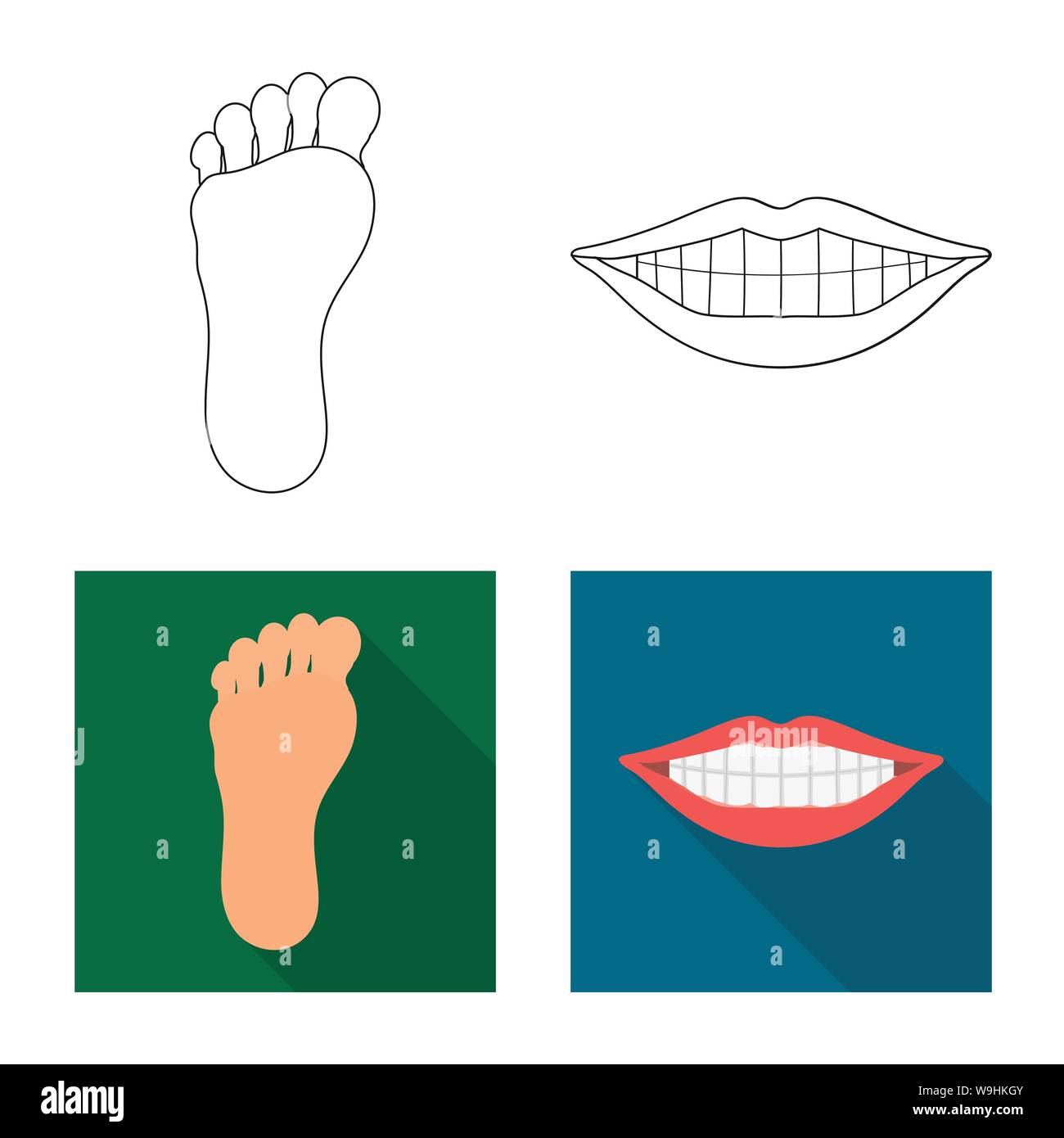 Vector design of body and part logo. Collection of body and anatomy ...