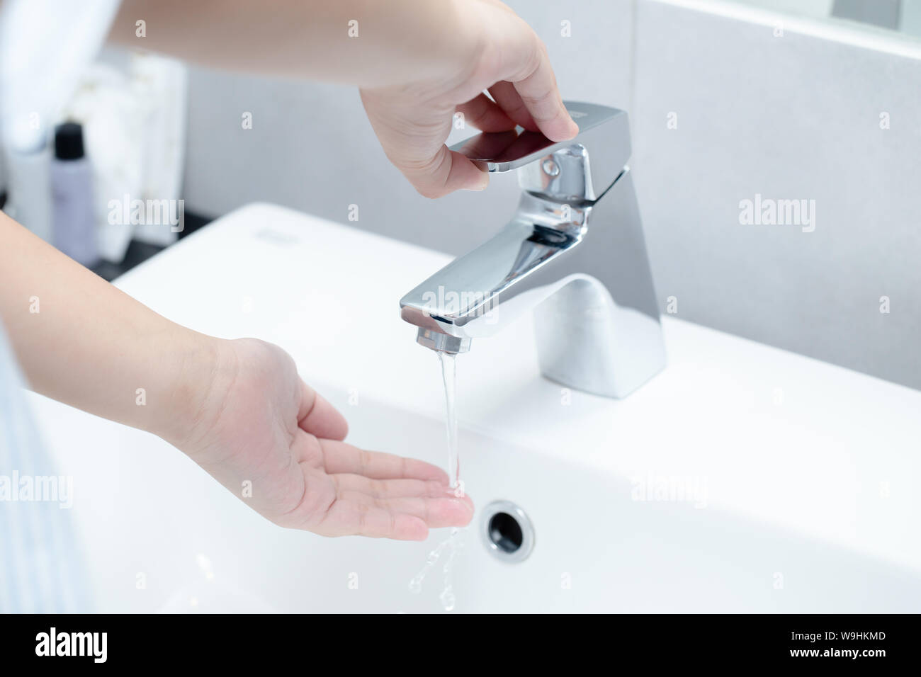 hygiene people hand cleaning washing at basin good healthcare Stock ...