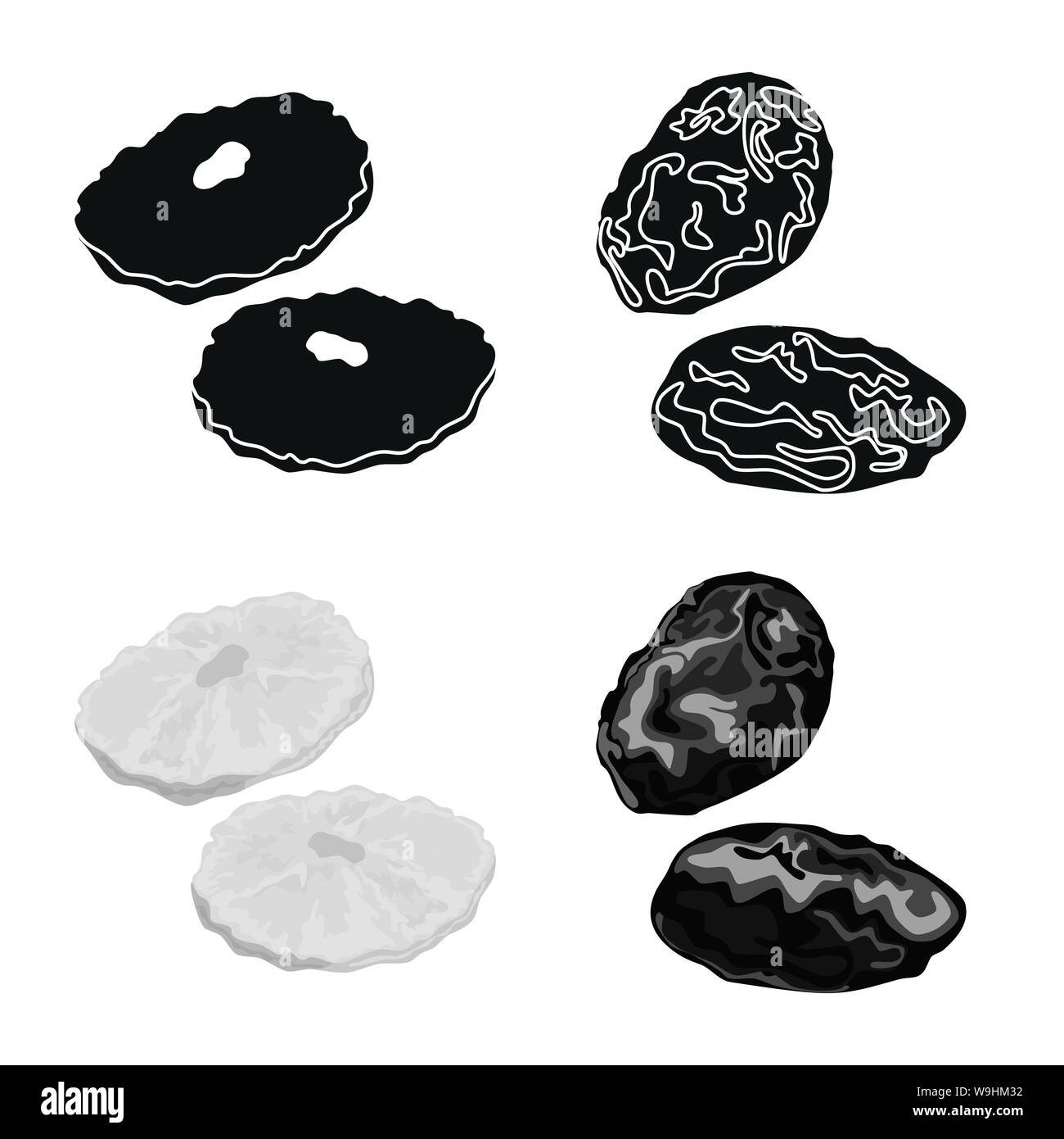 Vector design of food and raw symbol. Set of food and nature stock ...