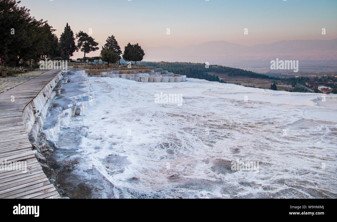 Pamukkale pool terraces in Hierapolis in Turkey Stock Photo - Alamy