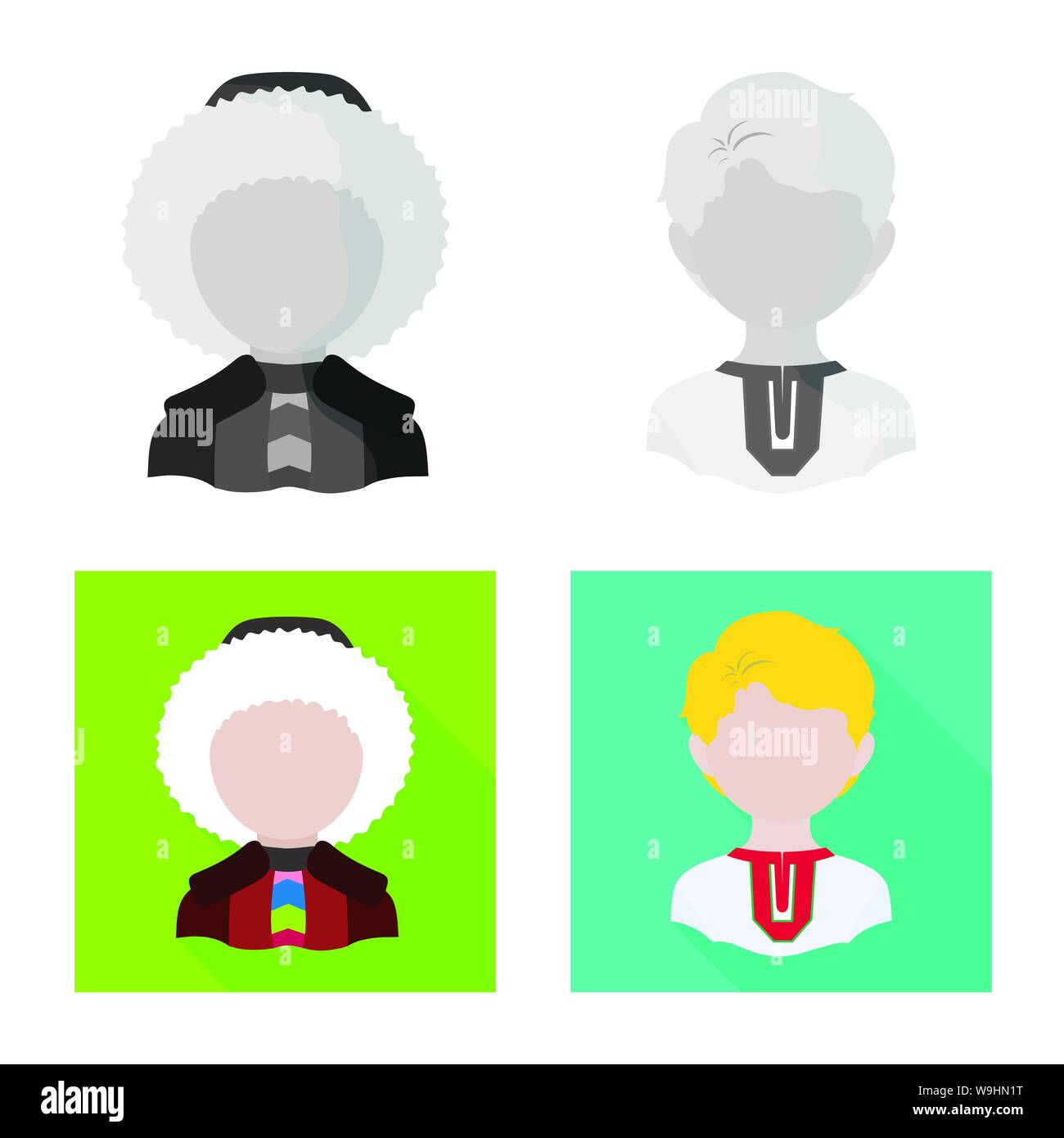 Vector design of imitator and resident sign. Collection of imitator and ...
