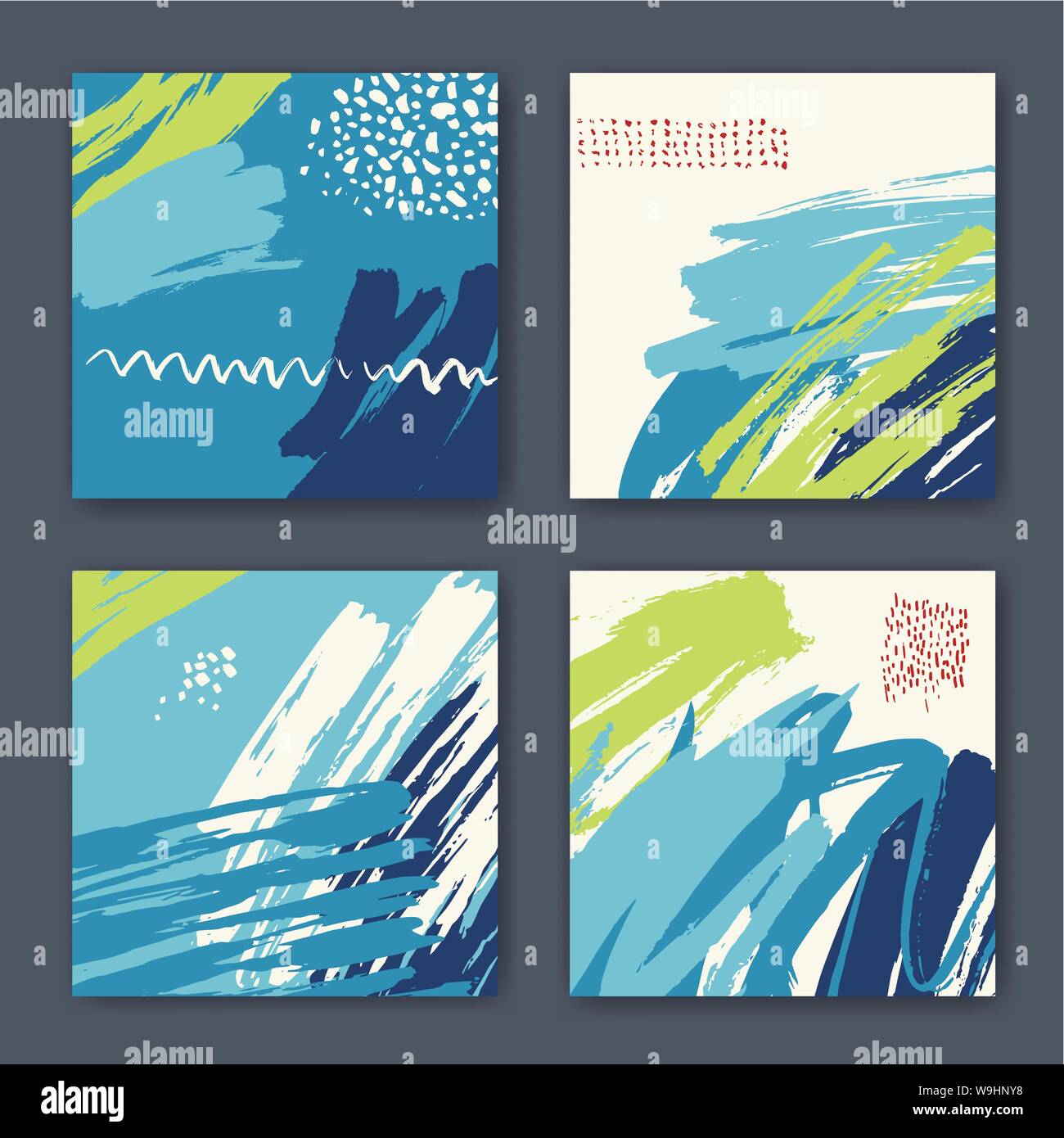 Vector abstract hand drawn painted backgrounds design Stock Vector ...