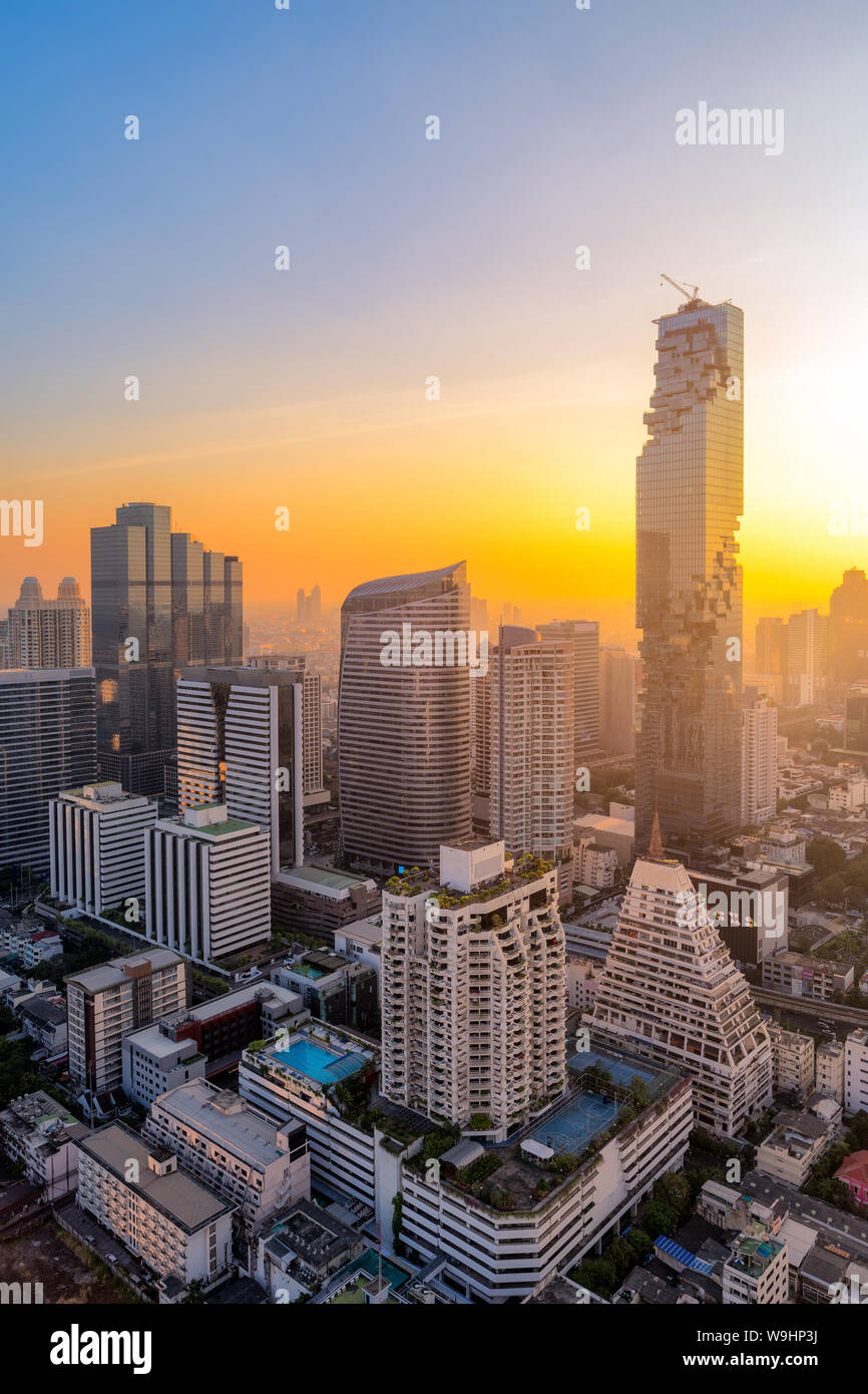 The dusk of the metropolis in high rise building hi-res stock ...