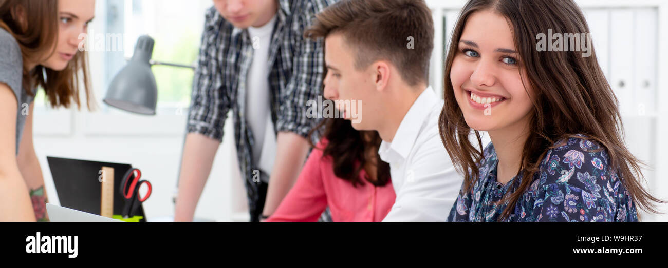 Normal woman teamwork portrait for lifestyle business Stock Photo - Alamy