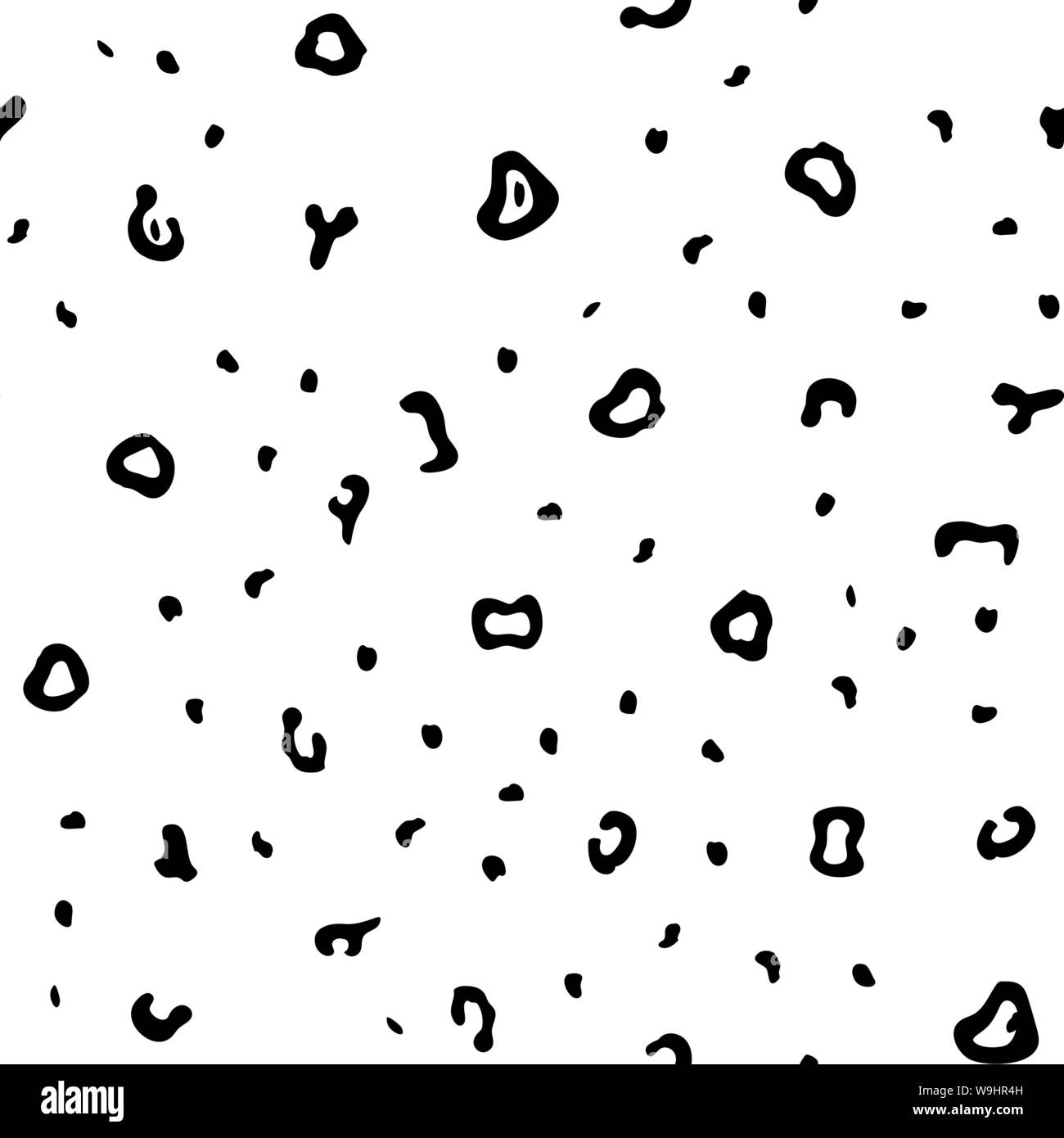 Black and white leopard skin with little spots seamless pattern Stock ...