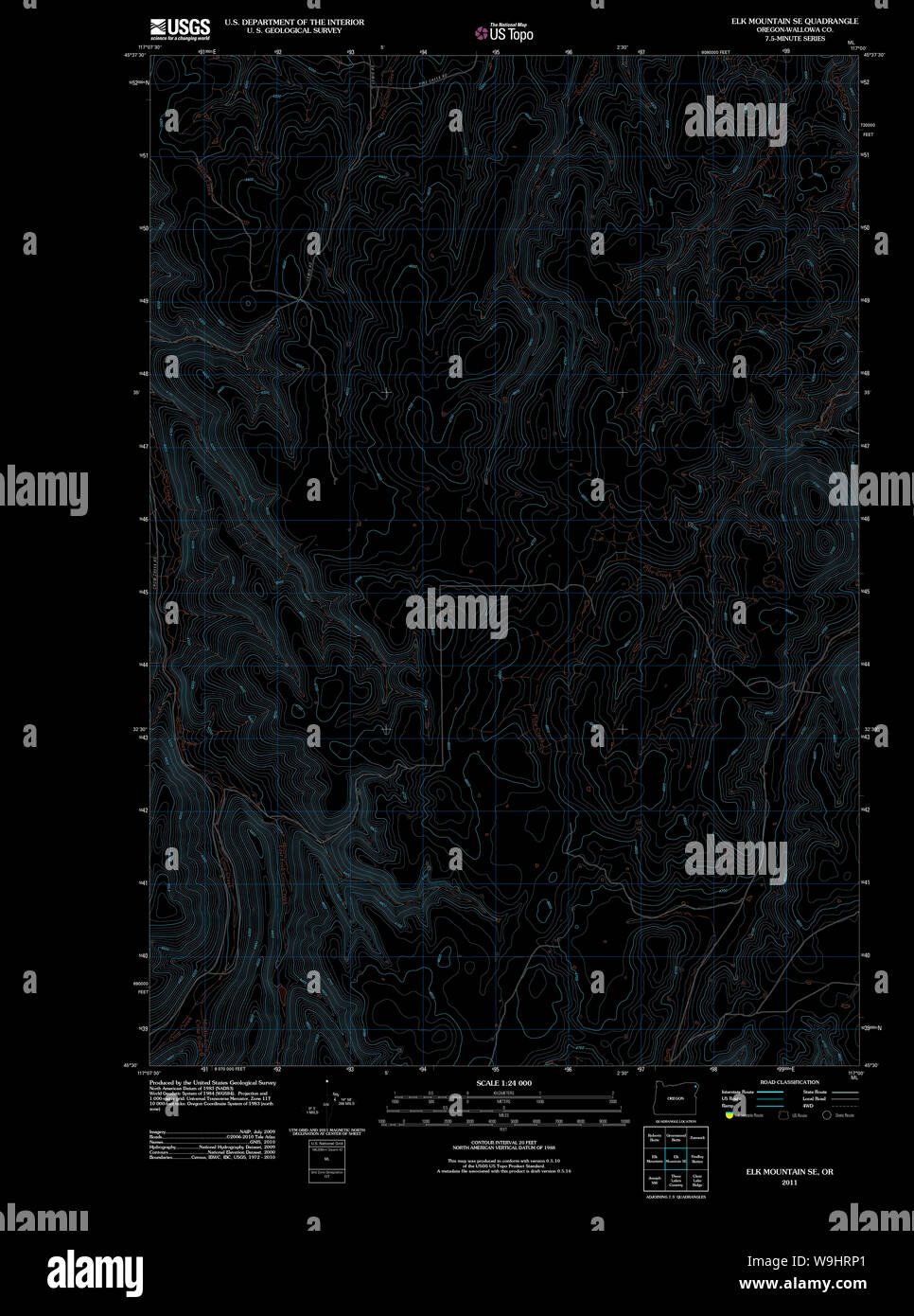 Map of elk mountain hi-res stock photography and images - Alamy