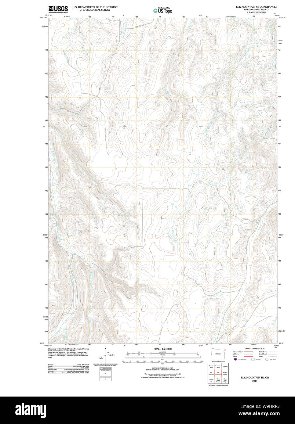 Map of elk mountain hi-res stock photography and images - Alamy