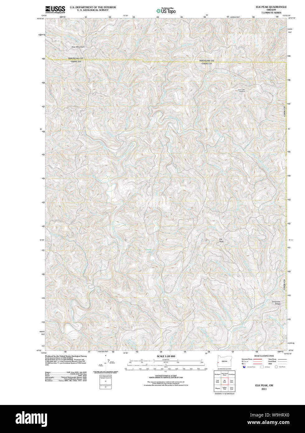 Elk map Cut Out Stock Images & Pictures - Alamy