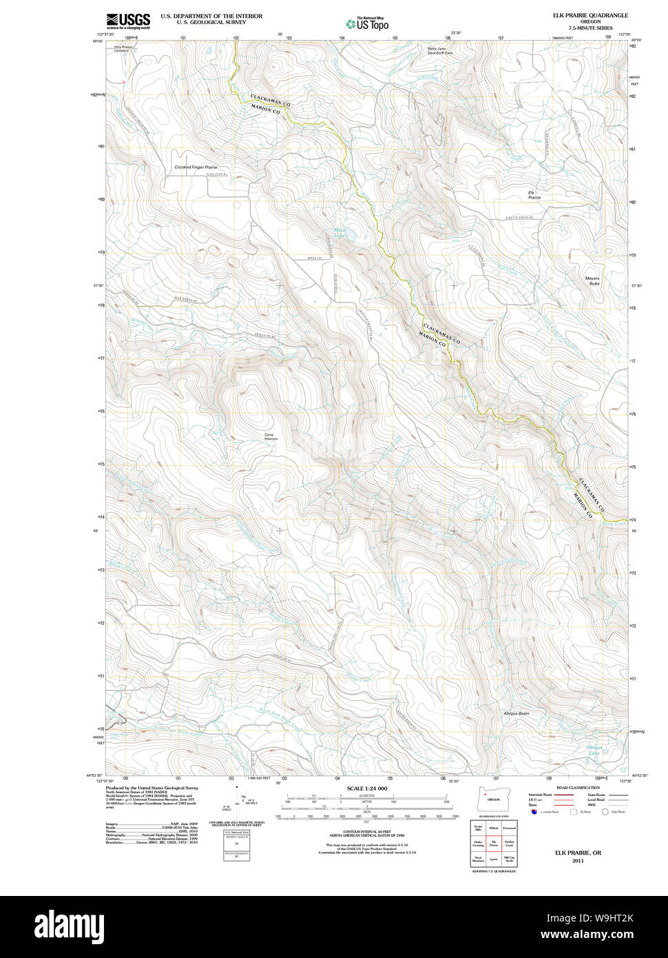 Map of elk Cut Out Stock Images & Pictures - Alamy