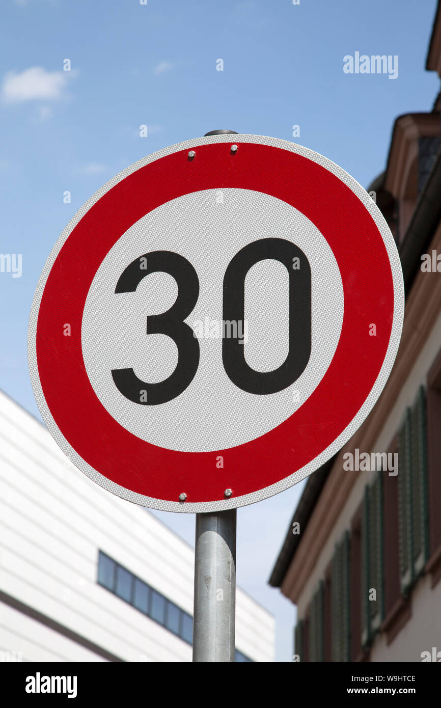 Thirty Sign in Urban Setting Stock Photo - Alamy