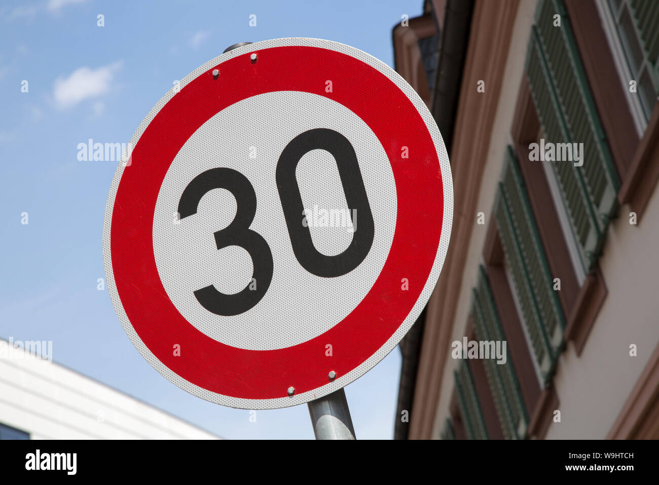 Thirty Sign in Urban Setting Stock Photo - Alamy