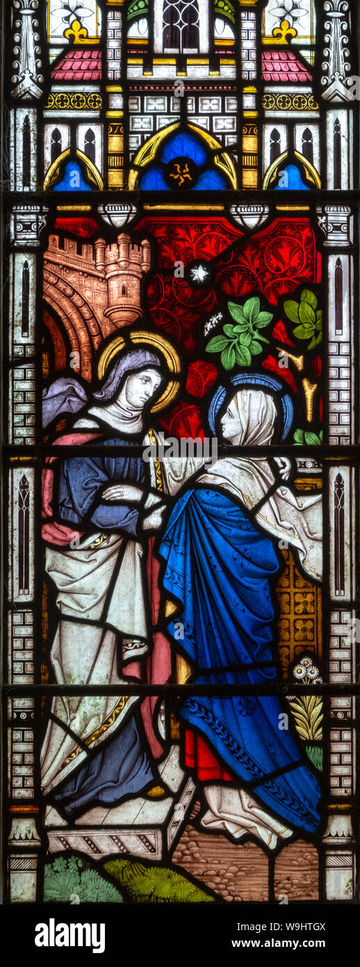 Victorian stained glass window, Tidworth south church, Wiltshire ...