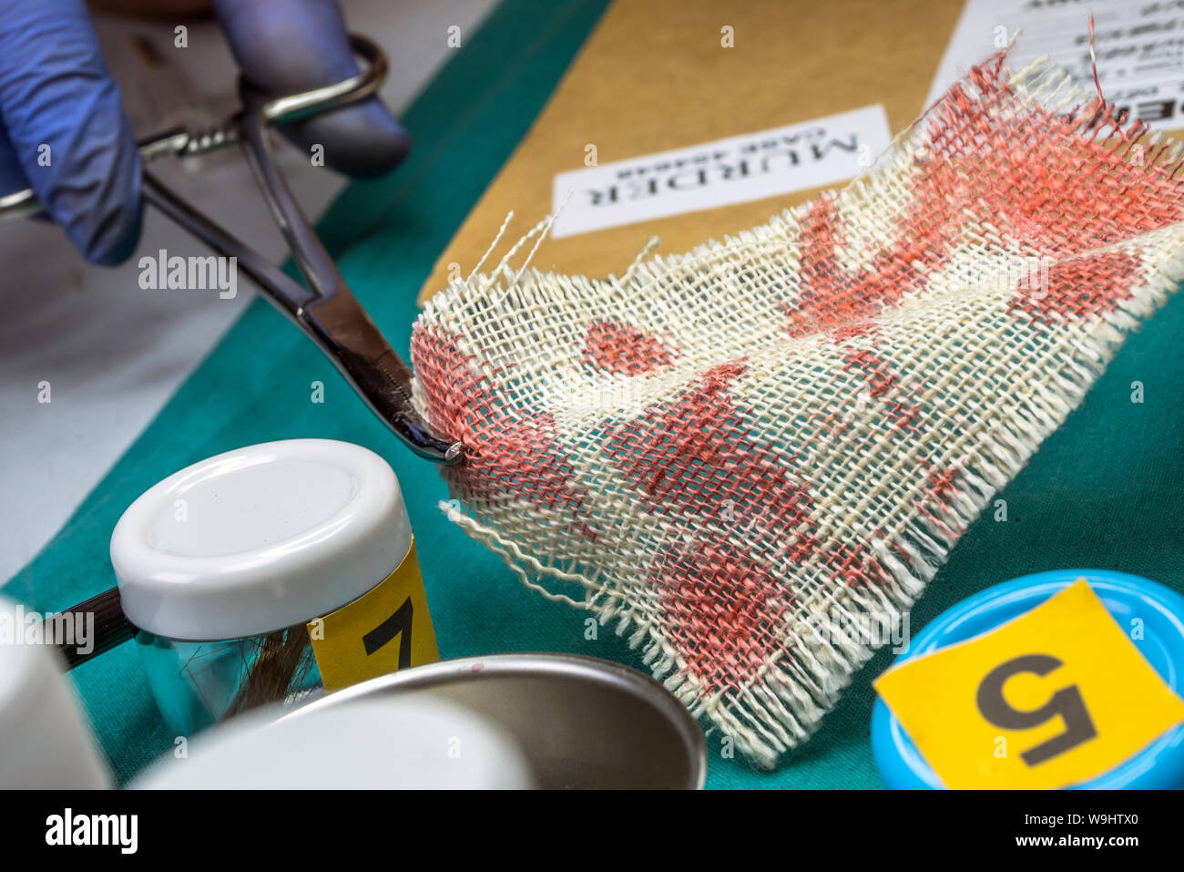 Forensic science cloth dna hi-res stock photography and images - Alamy