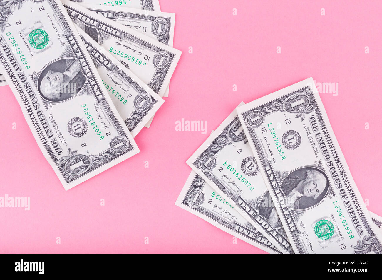 One dollar against the color of the year. Place for an inscription ...