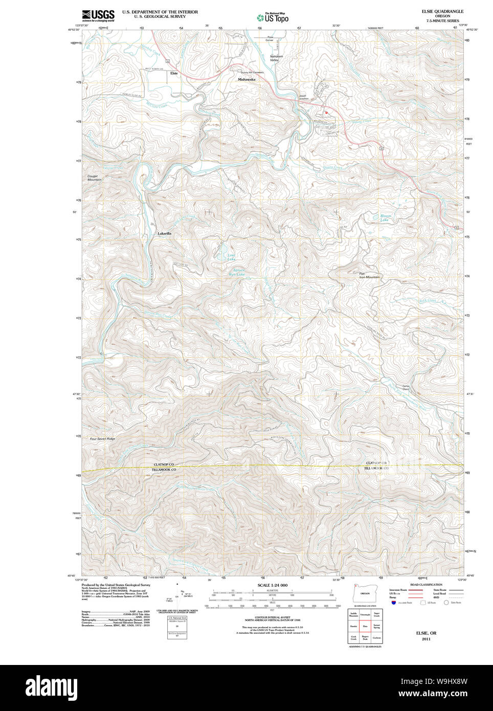 Map oregon usgs hi-res stock photography and images - Alamy