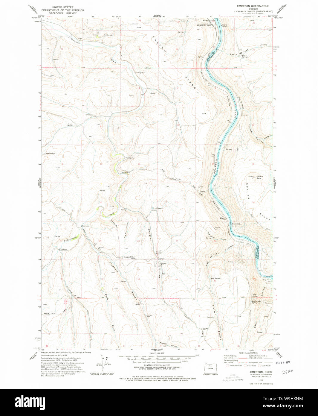 Map of emerson hi-res stock photography and images - Alamy