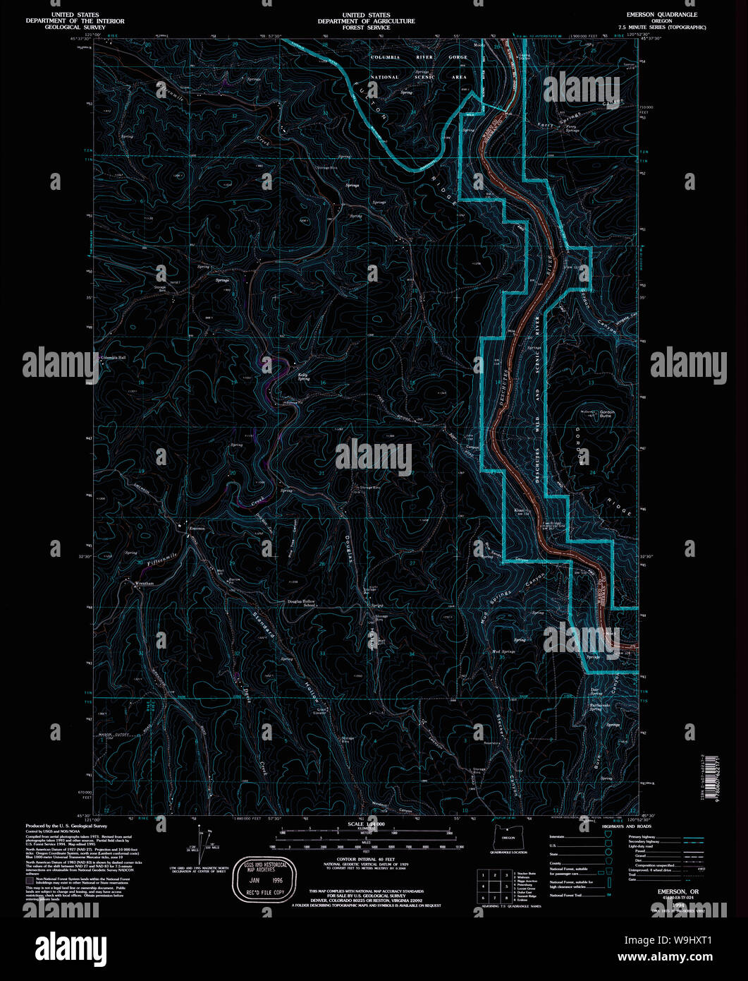 Map of emerson hi-res stock photography and images - Alamy
