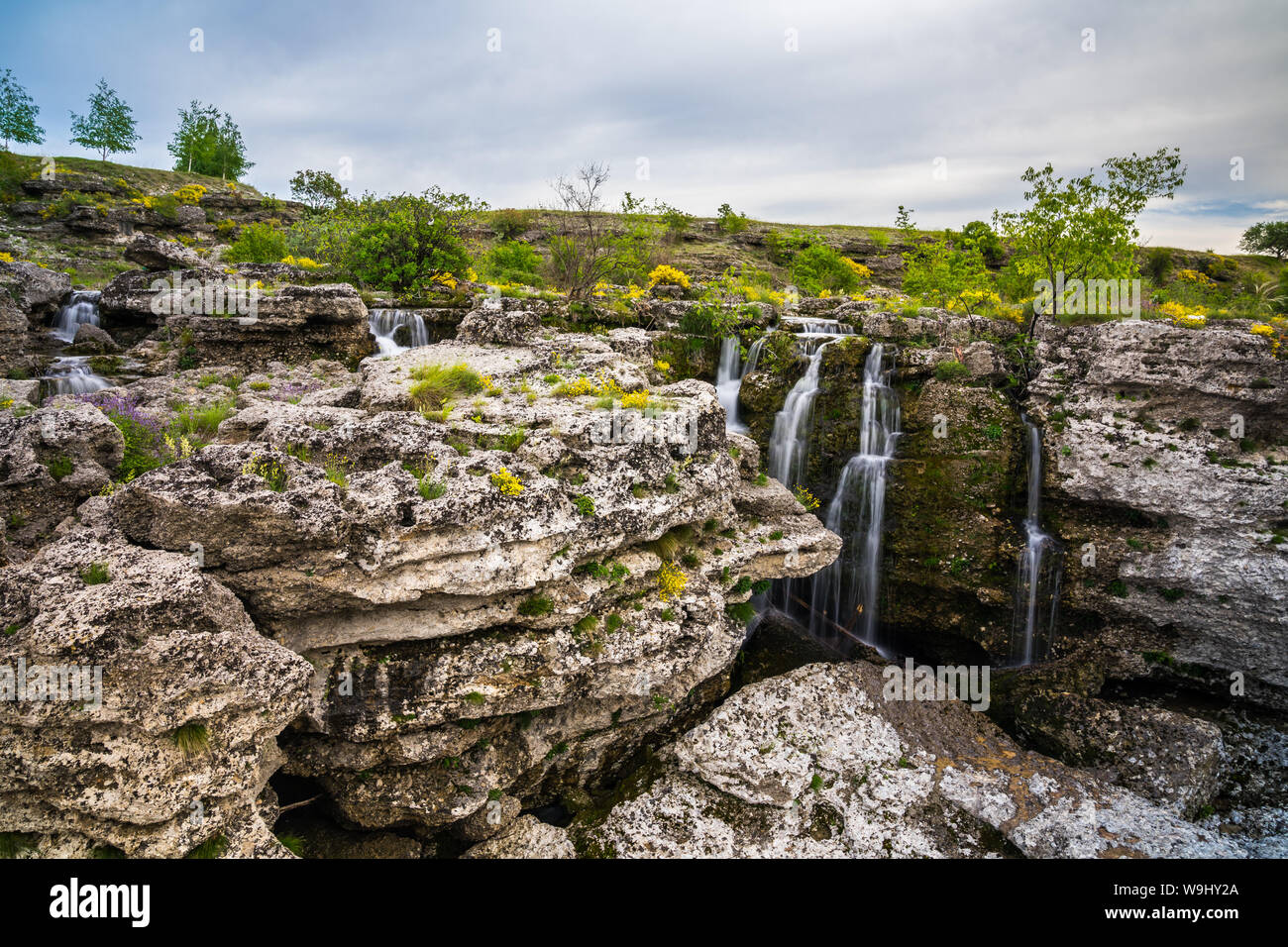 Montenegro, Many waterfalls at famous niagara falls of cijevna river ...