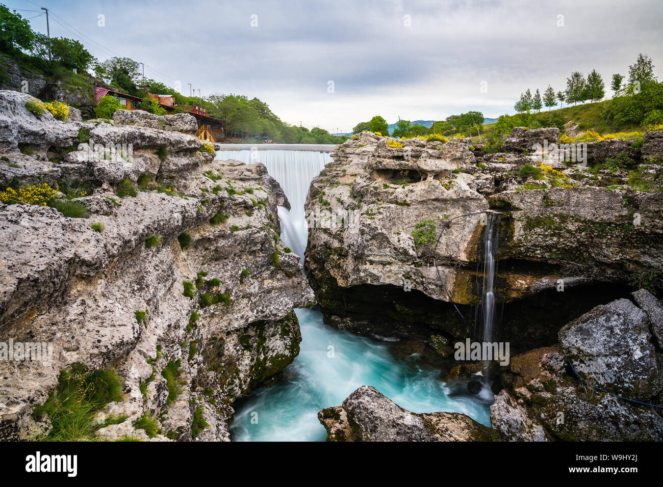 Montenegro, Thunderous niagara falls of cijevna river flowing through ...