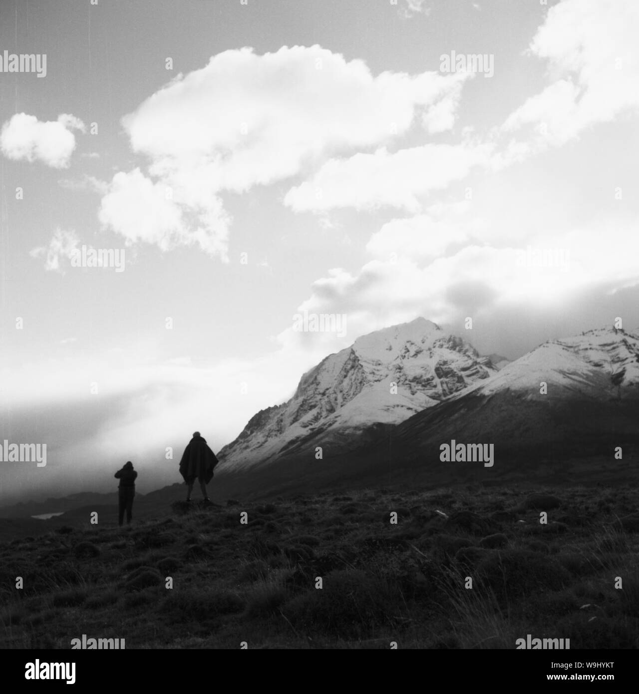 Nahe des Lago Azul in Chile, 1960er Jahre. Near Lago Azul lake at Chile ...