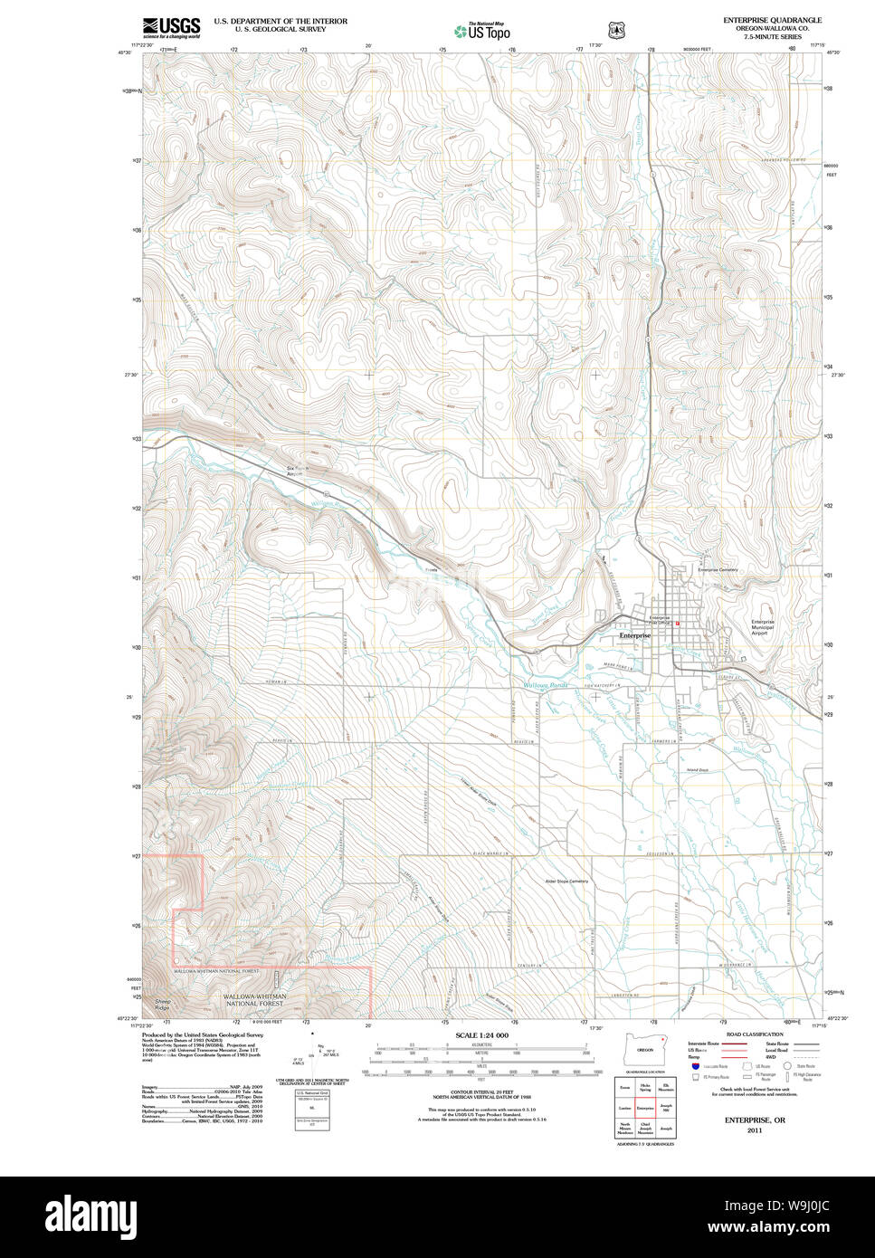 Enterprise oregon map hi-res stock photography and images - Alamy