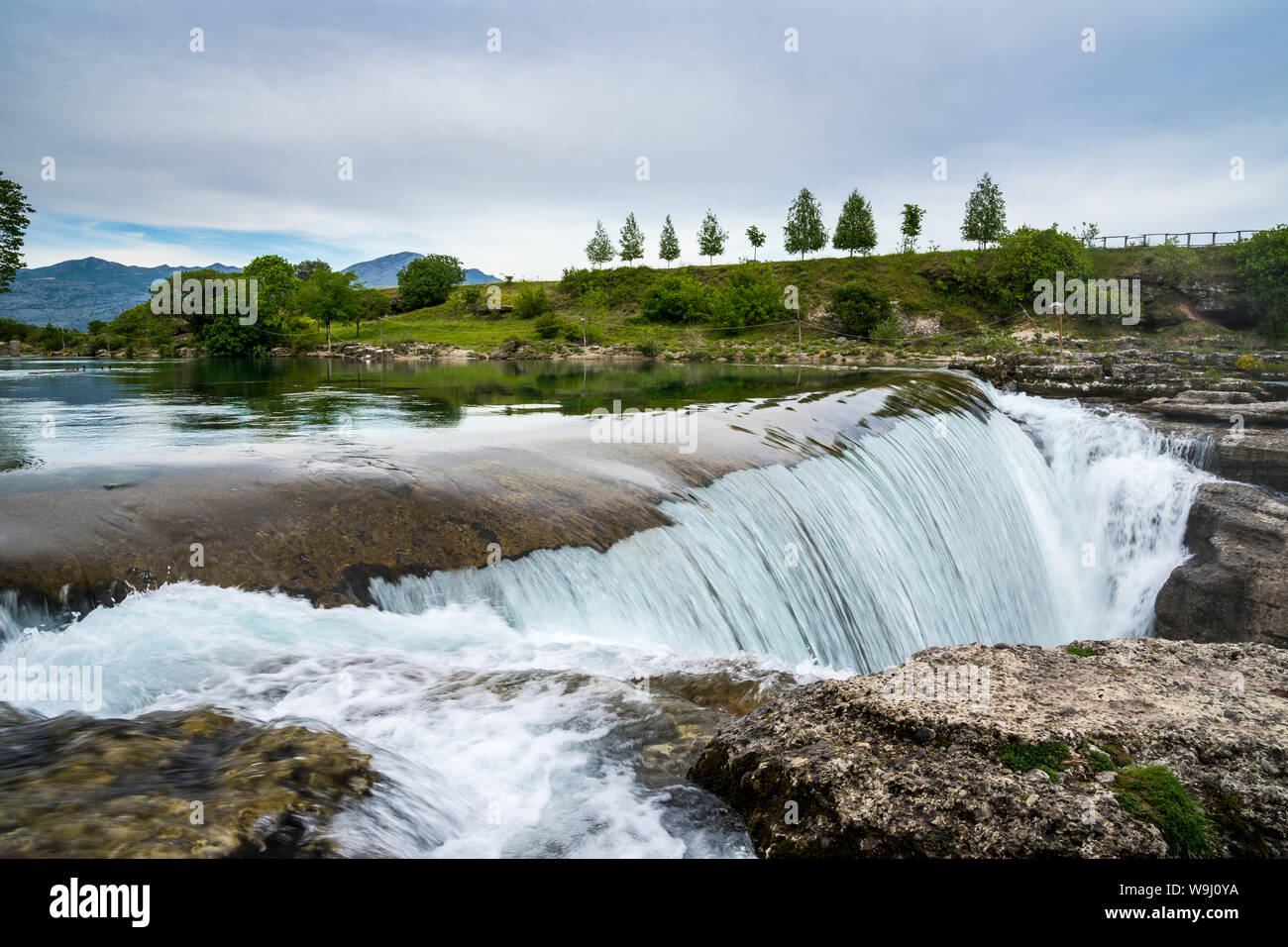 Montenegro, Niagara falls formed of river cijevna near podgorica in ...
