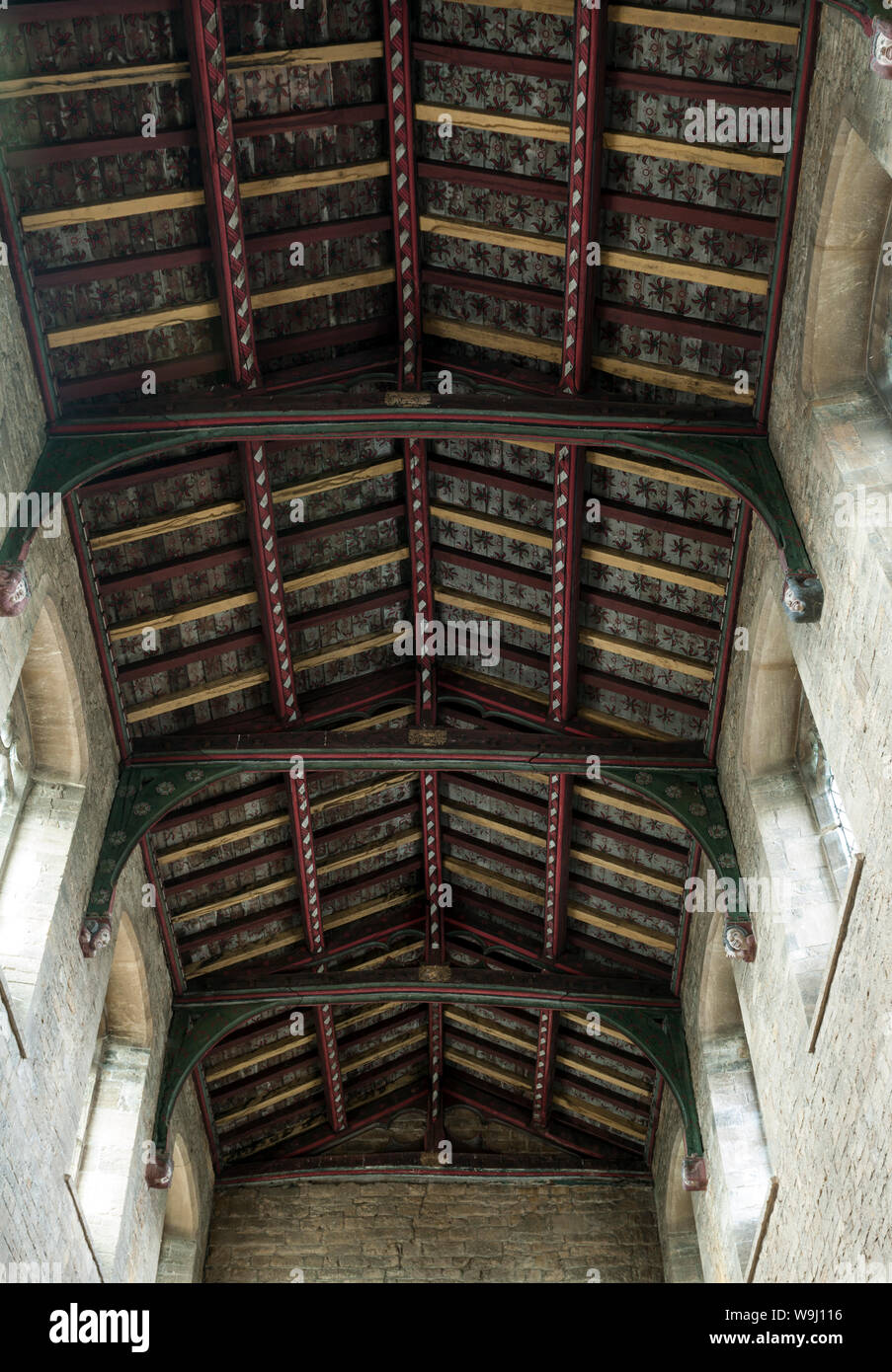 The painted nave ceiling, All Saints Church, Middleton Cheney ...