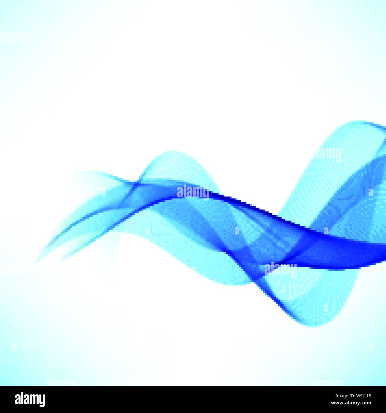 Blue Wave Abstract White Background Stock Vector Image And Art Alamy