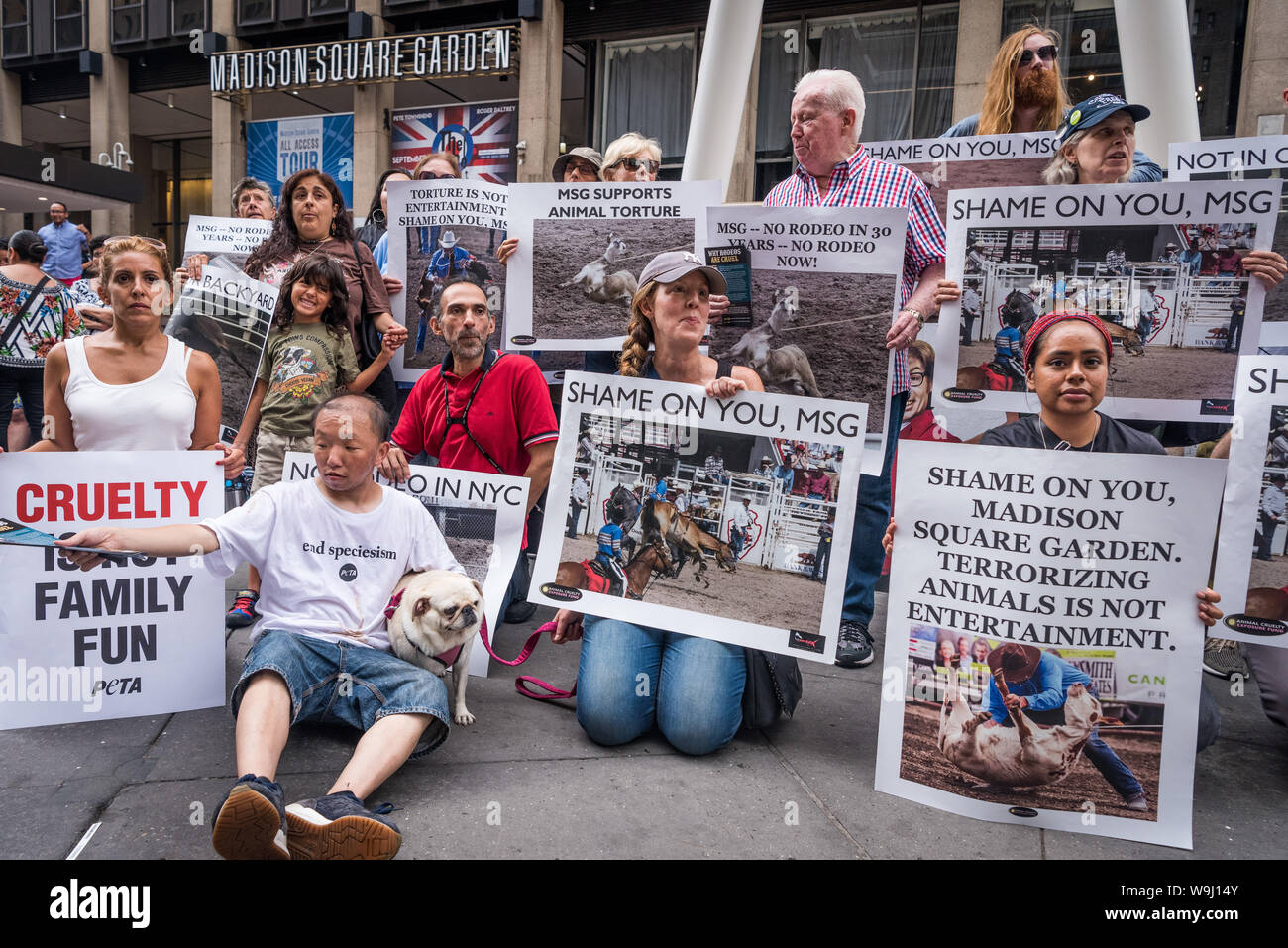 New York, United States. 13th Aug, 2019. Animal rights activists ...